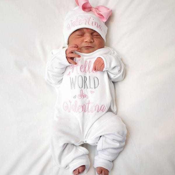 Baby Girl Coming Home Outfit Baby Girl Clothes Personalized Baby Girl ...