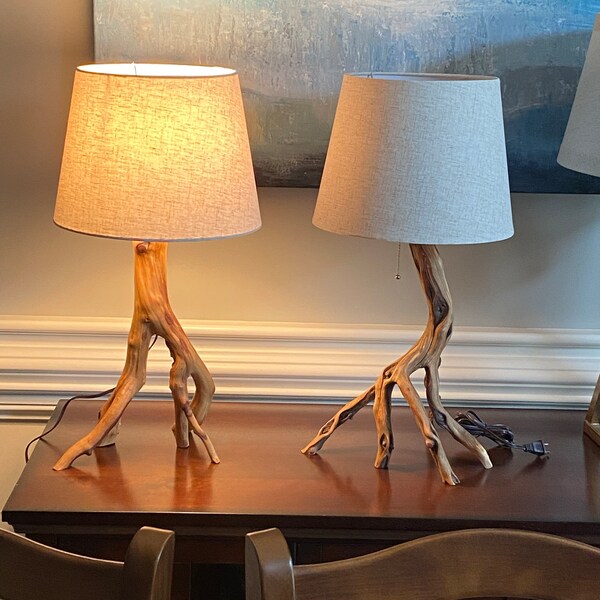 Extremely Rare, One of a Kind! Rustic Tree Branch Table Lamp for ...