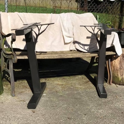 Metal Table Legs/metal I-legs With Tree Branch Supports - Etsy