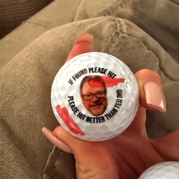 Golf Ball With Face on It, Your Face on Golf Ball, Custom Image Golf ...