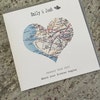 Special Location Map Card, Personalised Anniversary Card, Engagement ...