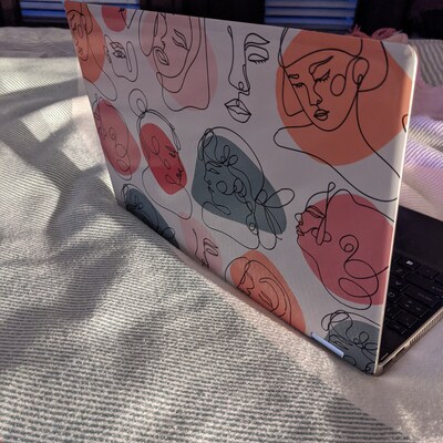 Abstract Laptop Skin Sticker Faces Notebook Vinyl Decal Dell Hp Lenovo ...