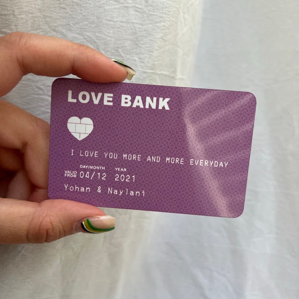 Personalised Metal Wallet Note Card Debit Card - Etsy