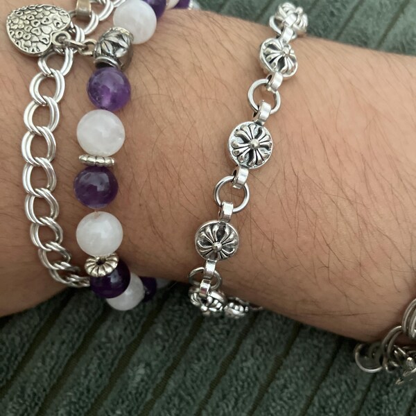 Ch Gothic Style Y2k Paper Chain Link Small Dagger Sword Necklace Chrome ...