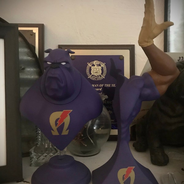 Omega Psi Phi Inspired Blood and Thunder Unique Handmade Black Greek ...