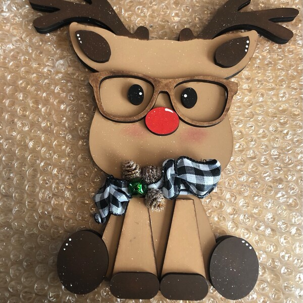 Christmas Reindeer, Rudolph Wood Decor. Reindeer Decor, Wood Reindeer ...
