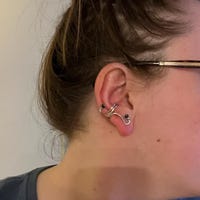 Earcuff With Aquamarine, Rough Stone, Silver, Handmade 817S - Etsy Canada