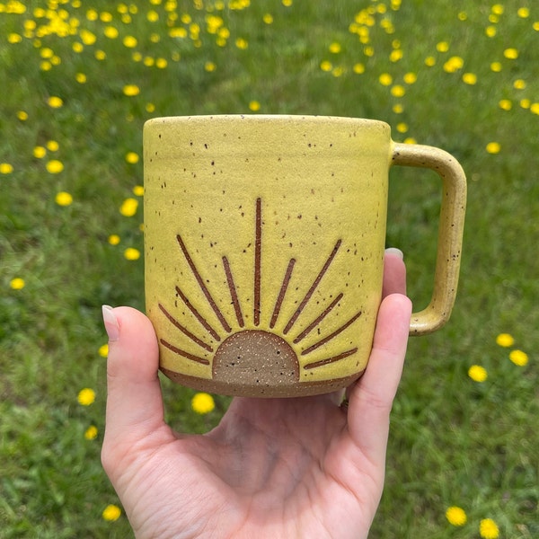 Sunrise Mug - Lemon Creme, Handmade, Wheel Thrown, Food Safe Glazes ...