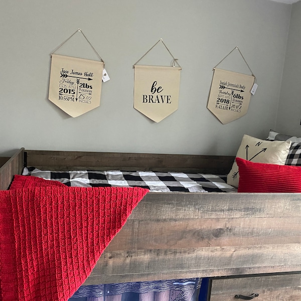 Handmade Medium CUSTOM Wall Banner - Medium Custom Hanging Wall Banner ...