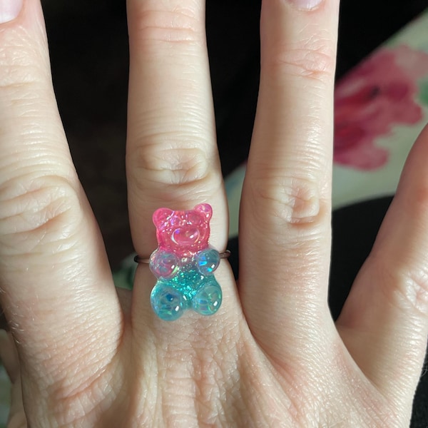 Gummy Bear Rings | Cute Girls Rings | Bear Rings | Teddy Bear Rings | Adjustable Rings | Gummy ...
