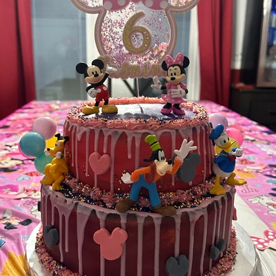 Minnie Mouse Inspired Personalizable Cake Topper and 3D Number - Etsy