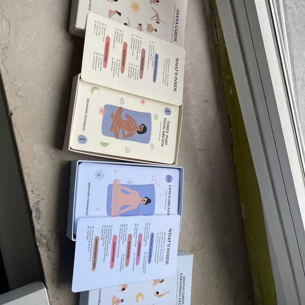 ASANA CARDS BUNDLE - Sun Edition & Moon Edition, Yoga Deck, Yoga Pose ...