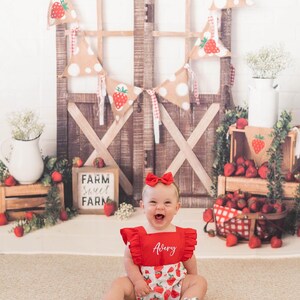 Berry First Birthday Outfit Personalized Baby Girl Strawberry - Etsy