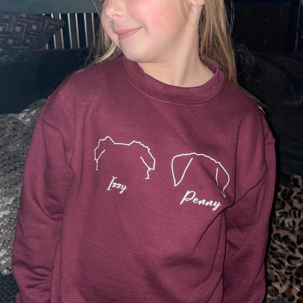Custom Dog Ear Sweatshirt, Personalized Dog Sweatshirt, Custom Dog Mom ...