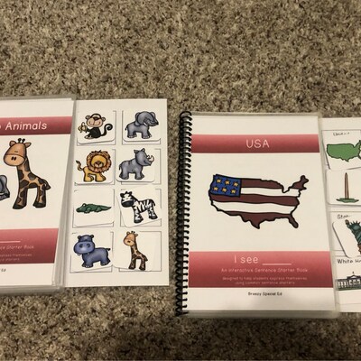 Sentence Starter Adapted Books for Speech Therapy / Special Education ...