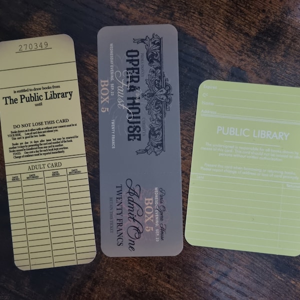 Old Fashioned Vintage Public Library Card Bookmark - Etsy