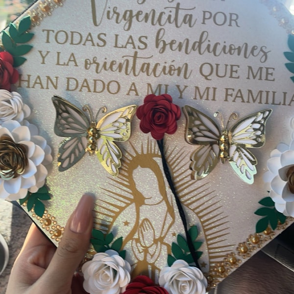 Virgin Mary Graduation Cap, Mexico Grad Topper, Graduation, First ...
