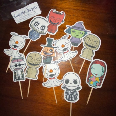 Horror Cupcake Toppers, Halloween Nightmare NBC Cupcake Toppers, Cute ...