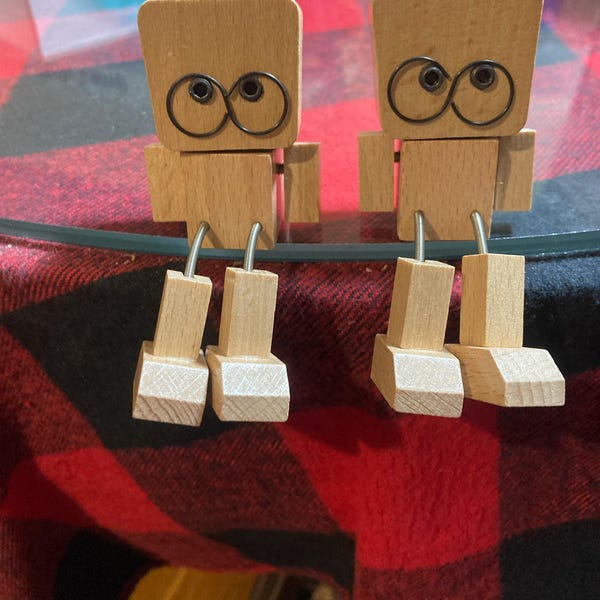 Wooden Figurine With Leg Shaking | Handmade Wooden Car Decorations ...