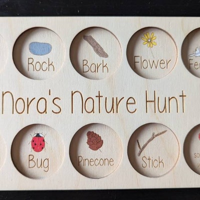 Nature Hunt Board Montessori Scavenger Hunt Personalized Nature ...