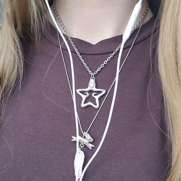 Spiky Spiral Seashell Necklace, Y2k Jewelry, Grunge Alt Necklace ...