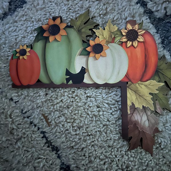 Fall Pumpkins Door Corner Decor, Fall Door Topper, Fall Home Decor ...