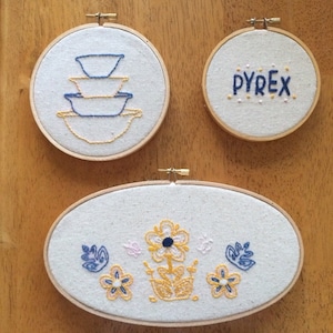 PYREX Embroidery Patterns 24 Individual Patterns Friendship / Rooster ...