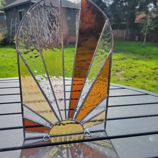 PATTERN • Sunburst Panel Stained Glass Pattern • Digital Download ...