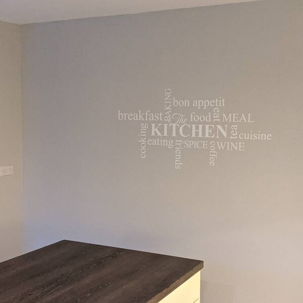 Kitchen Wall Art Sticker Cloud, Kitchen Word Sticker, Kitchen Wall ...