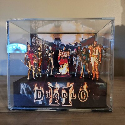 Diablo 2 Cube Diorama 3D Videogame Resurrected Gift for Gamer Shadow ...
