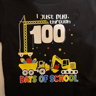 I Dig 100 Days of School SVG, 100 Days SVG, School Excavator Png ...