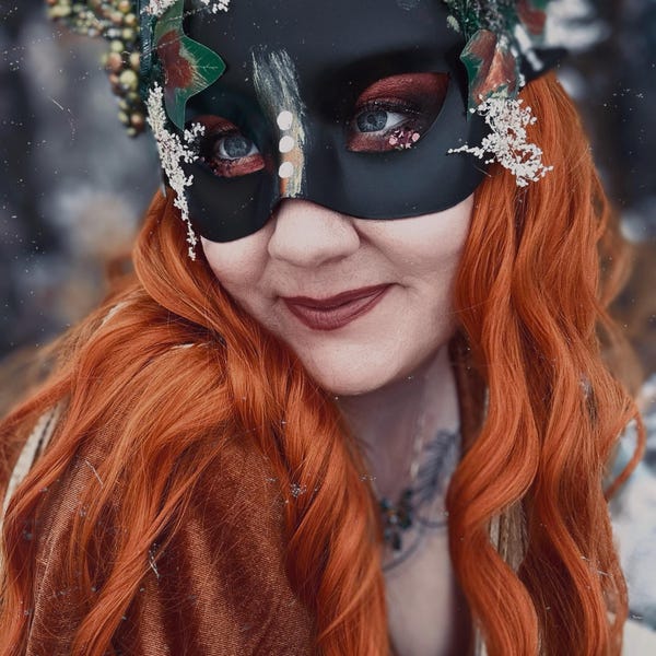 Forest Masquerade Mask: Olive Green Horned Party Mask - Etsy