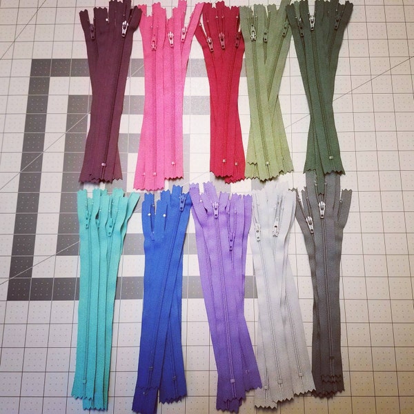 8 Inch Zippers (50) Pieces YKK Brand Mix and Match- Your Choice- Choose ...