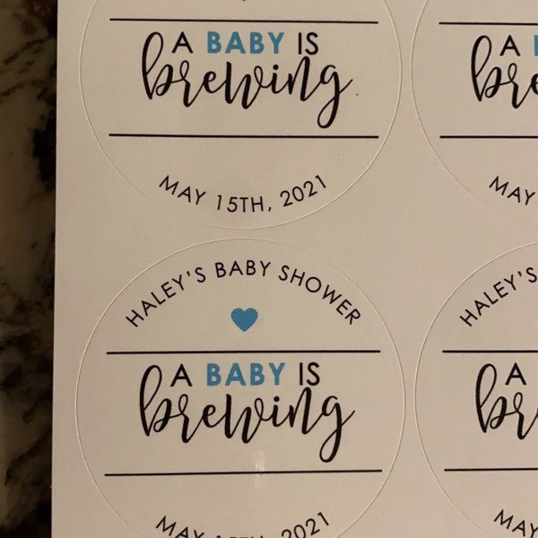 A Baby is Brewing Labels,a Baby is Brewing Stickers,baby Shower Favor ...