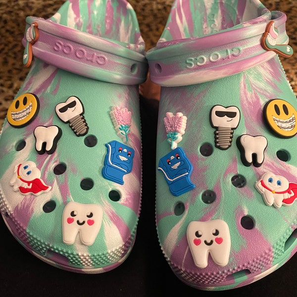 Dental Themed Shoe Charms. Teeth Charms. Tooth Charms. Dental Hygienist ...
