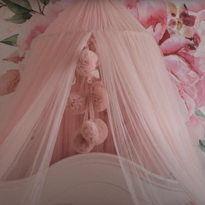 Cozy Reading Corner Play Canopy With Pompoms Nursery Crib | Etsy