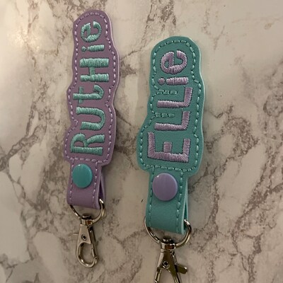 SAMPLE SALE a Names Bag Tag for Backpack Luggage Ready Made Ready to ...