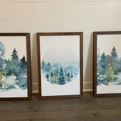 Forest Bedroom Decor, Forest Wall Art, Forest Home Decor, Forest Living ...