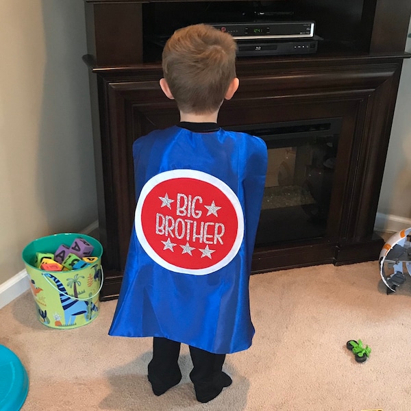 BIG BROTHER CAPE Set | Kids Superhero Cape | Big Brother Gift | Big ...