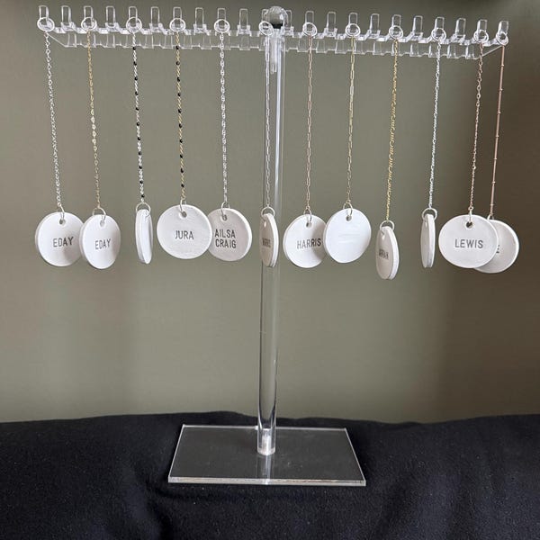 Clay Name Tags, Personalised Clay Tags, Place Names, Wedding Favours ...