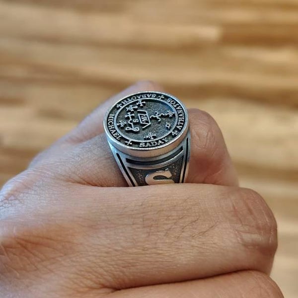 Christian Cross Men Promise Ring, Cross Handmade Wedding Band, Silver ...