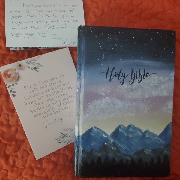 Custom Hand Painted Bible, Wedding Bible, Custom Bible, Design Your Own ...