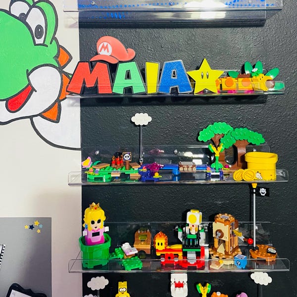 Custom Mario Name Sign Plate for Nursery Kids Room Game Room Mario ...