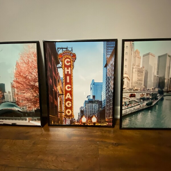 Set of 3 Chicago DIGITAL Print, Chicago Theater Photography, Chicago ...