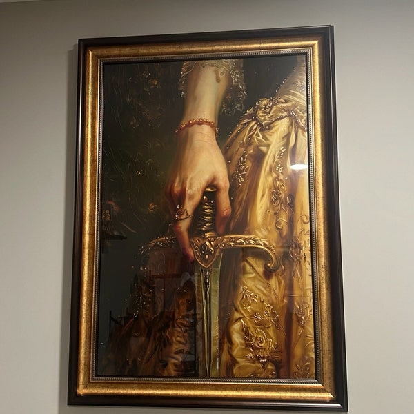 Victorian Art Altered Print Moody Painting, Dagger Print, Victorian ...