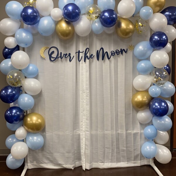 Over the Moon Banner | Baby Shower Decor - Etsy