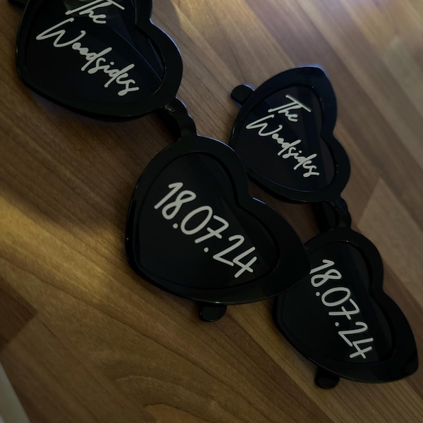 DIY STICKERS for Wedding SUNGLASSES| |wedding Personalised Sunglasses ...