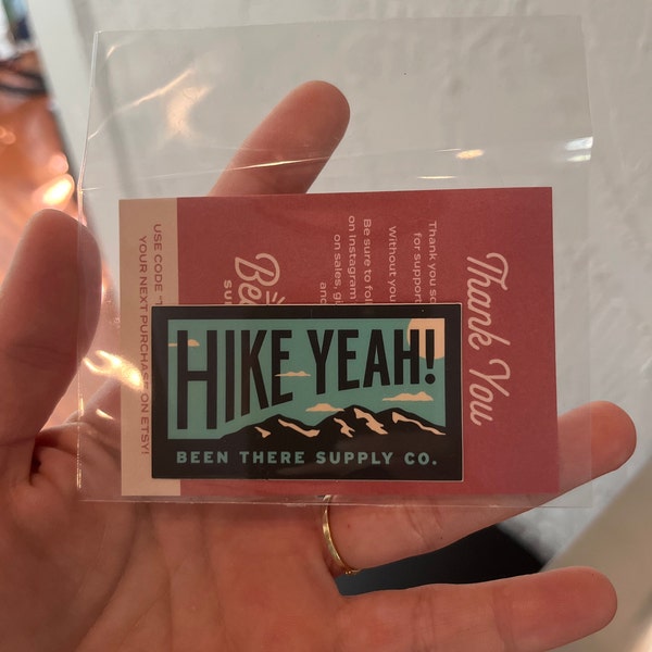 Hike Yeah! Vinyl Sticker | Collectible | Outdoors | Travel | Nature ...