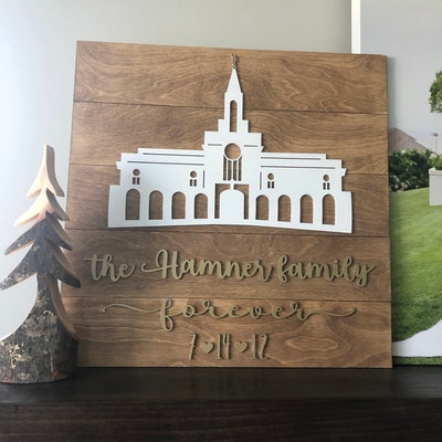 11 Custom Temple Family Name Sign Personalized Sign LDS - Etsy