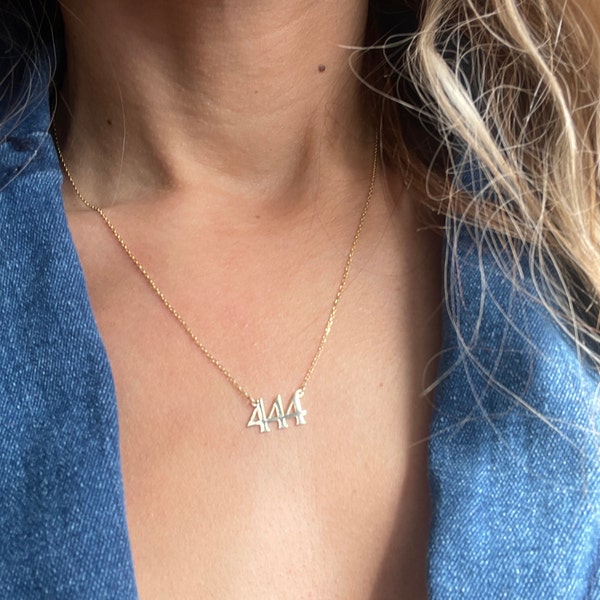 Angel Number Necklace, 111, 222, 333, 444, 555, 666, 777, 888 ...